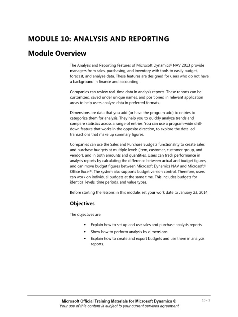 80440a Nav2013 Enus TR 10 | PDF | Sales | Microsoft Excel