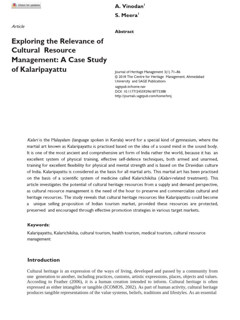 Exploring The Relevance of Cultural Resource Manag | PDF | Tourism