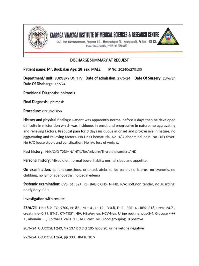 Boobalan Circumcision | PDF | Constipation | Medical Specialties