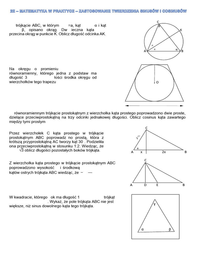 2e - Matematyka W Praktyce - Zastosowanie Twierdzenia Sinusów I ...