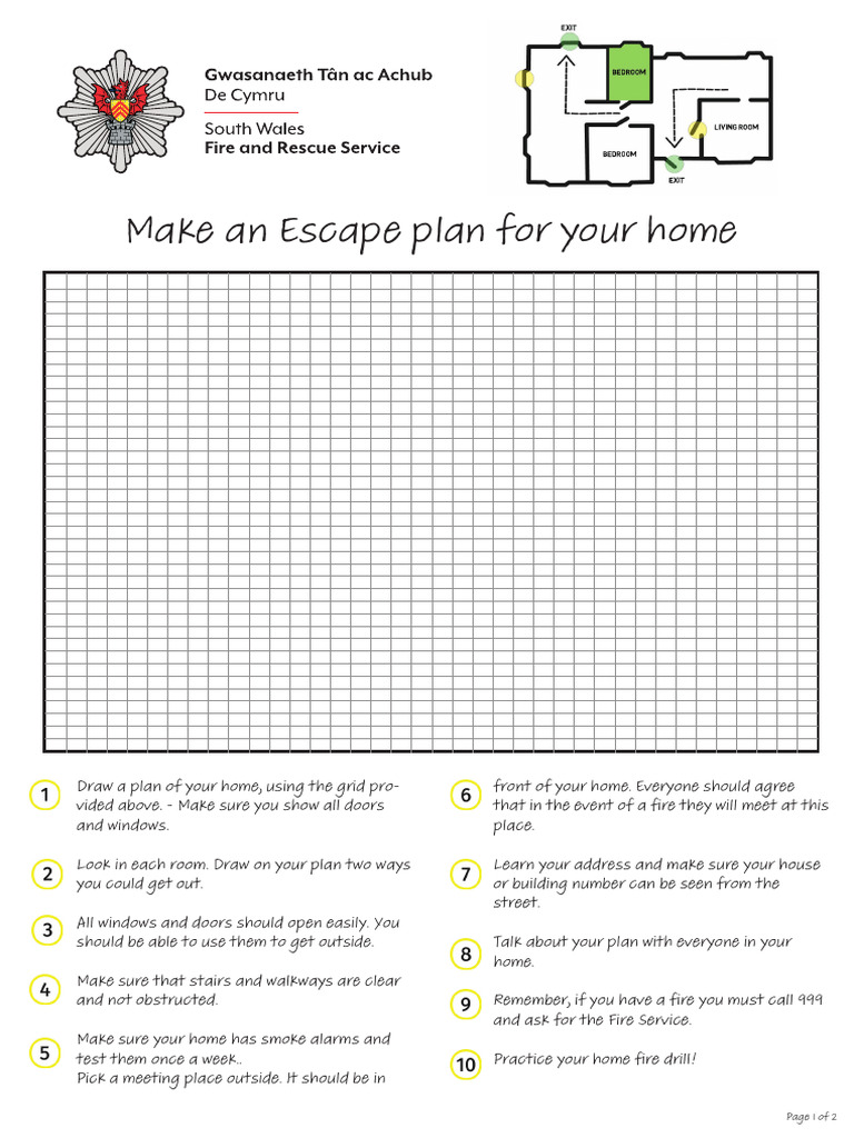 Escape Plan Template and Bedtime Routine | PDF