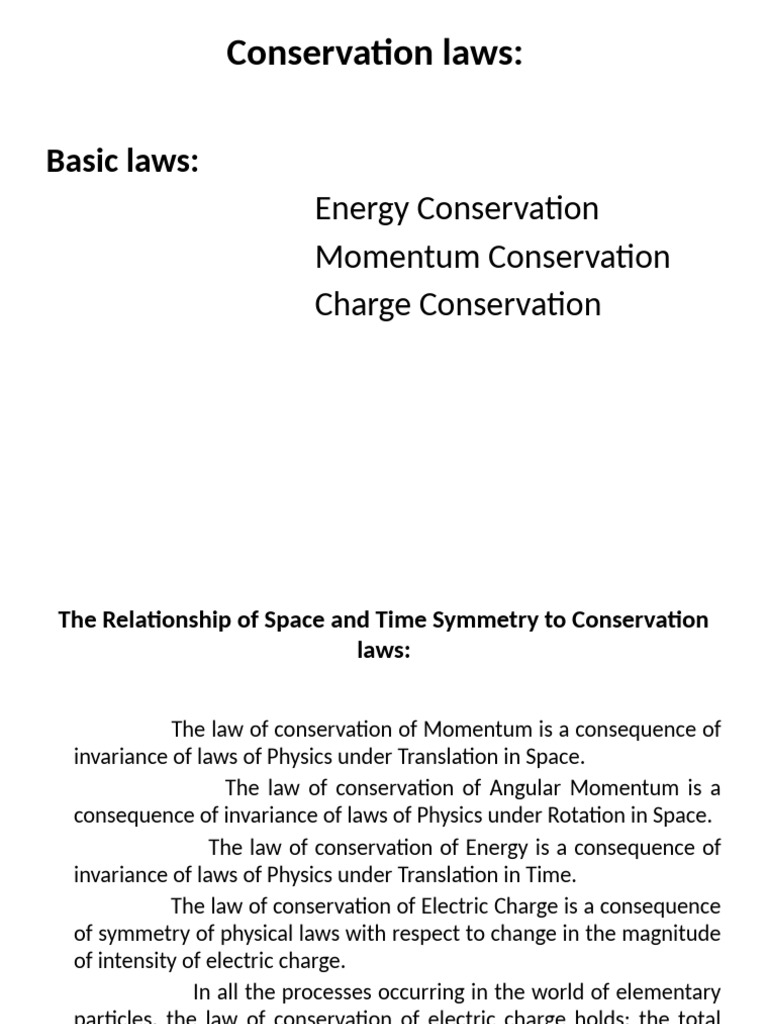 Conservation Laws (Unit 3) | PDF | Fundamental Interaction | Standard Model