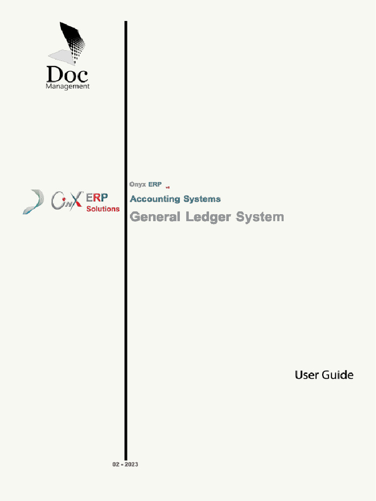 General Ledger Setup Guide for Onyx ERP | PDF | Debits And Credits ...