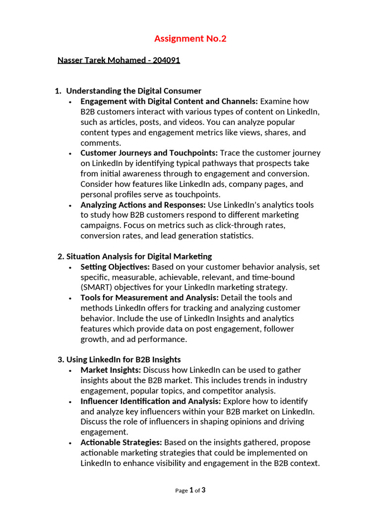 Assignment No.2 -204091 | PDF | Linked In | Marketing