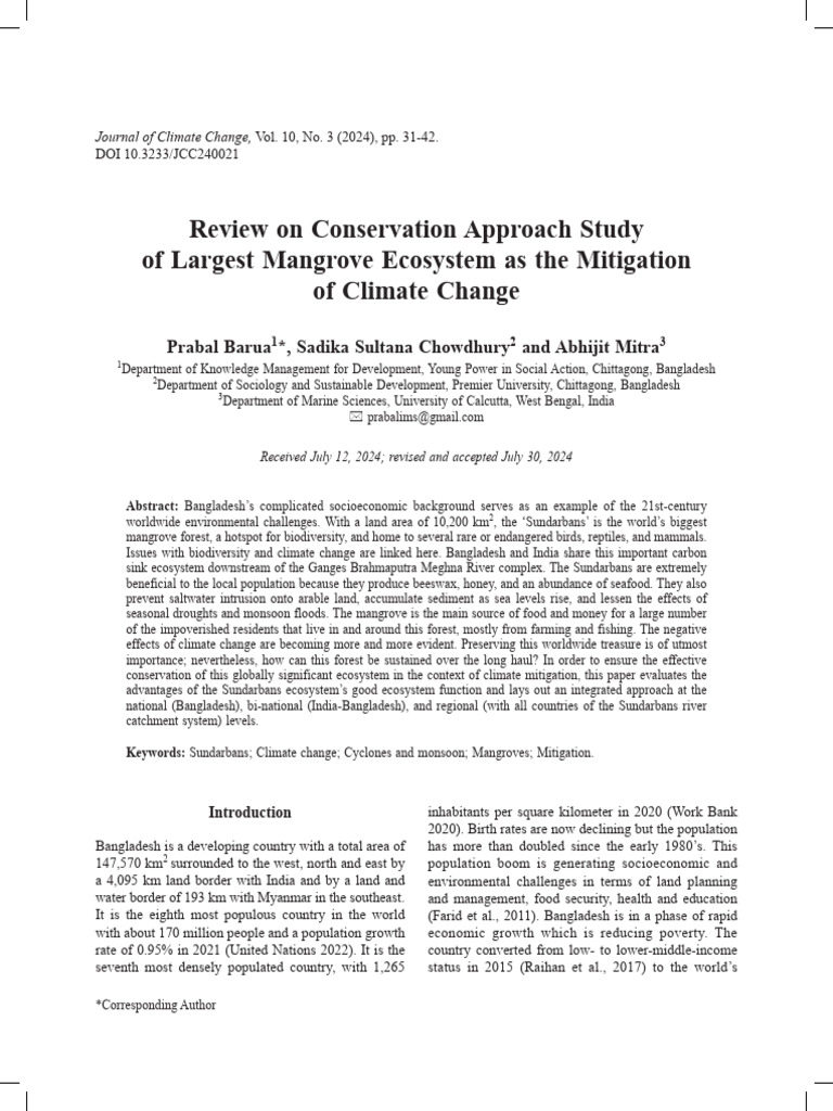 Mangrove Conservation Pdf Mangrove Conservation Biology