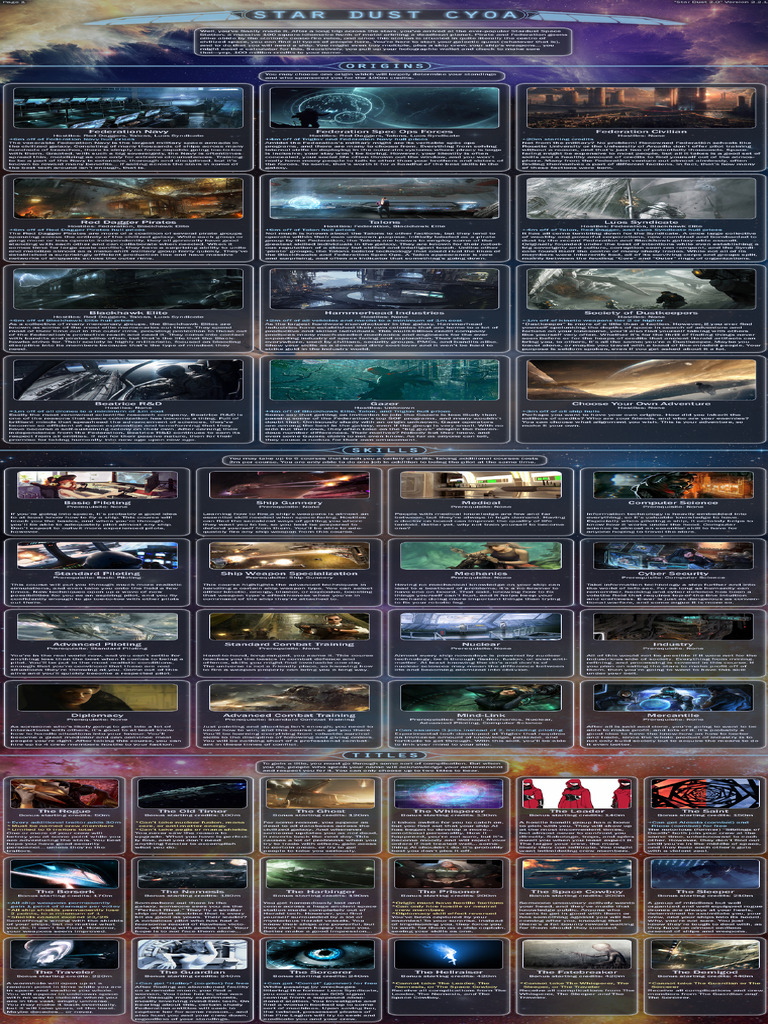 Star Dust 2 - pg1 CYOA v2.2.1 | PDF