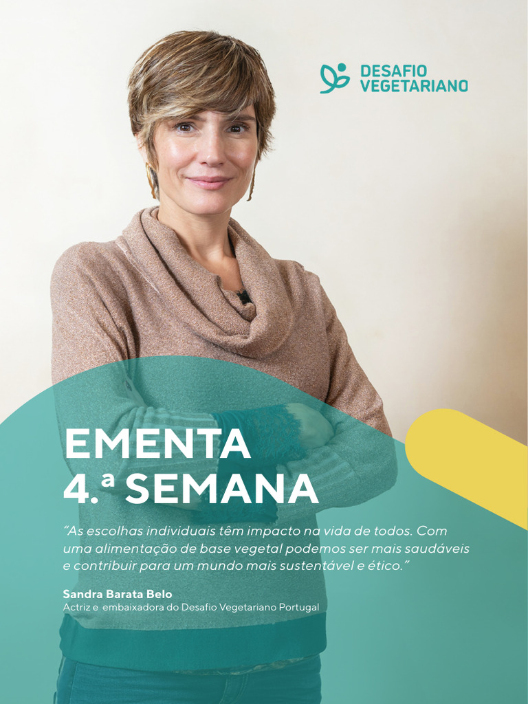 Desafio Vegetariano Â Ementa 4.Â Semana | PDF | Caldo | Chocolate