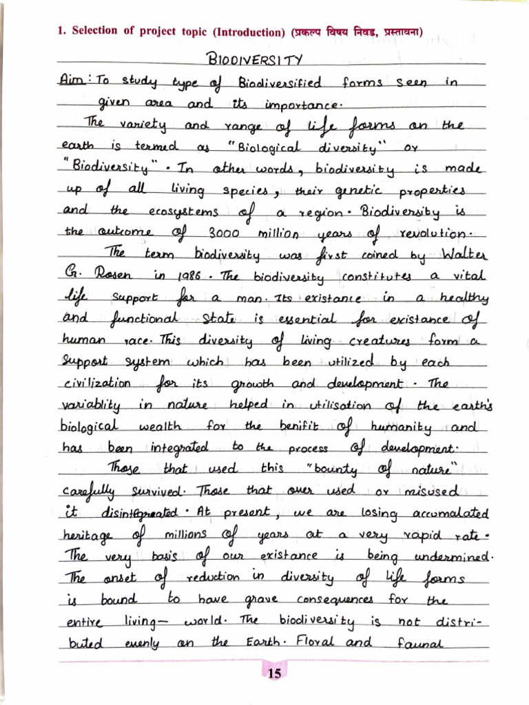 Biodiversity Project | PDF