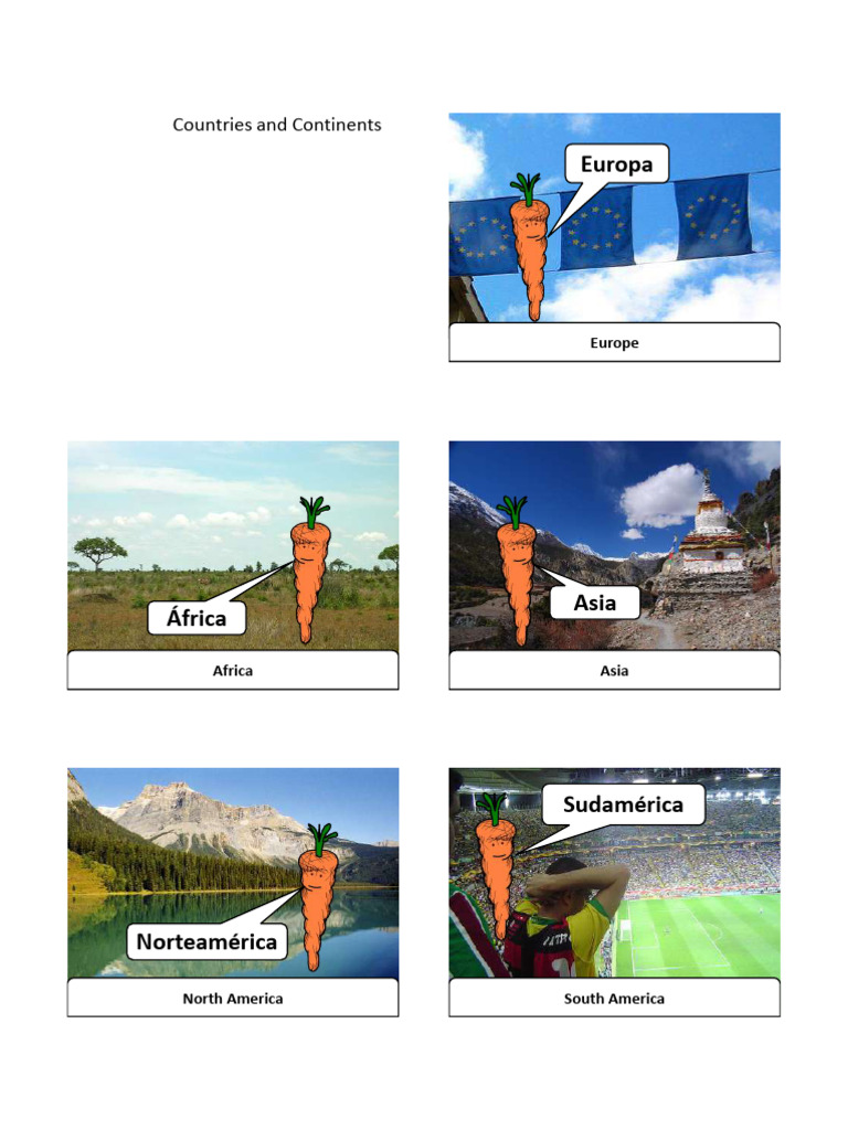 Spanish Flashcards Countries - Compressed | PDF | Flashcard | Linguistics