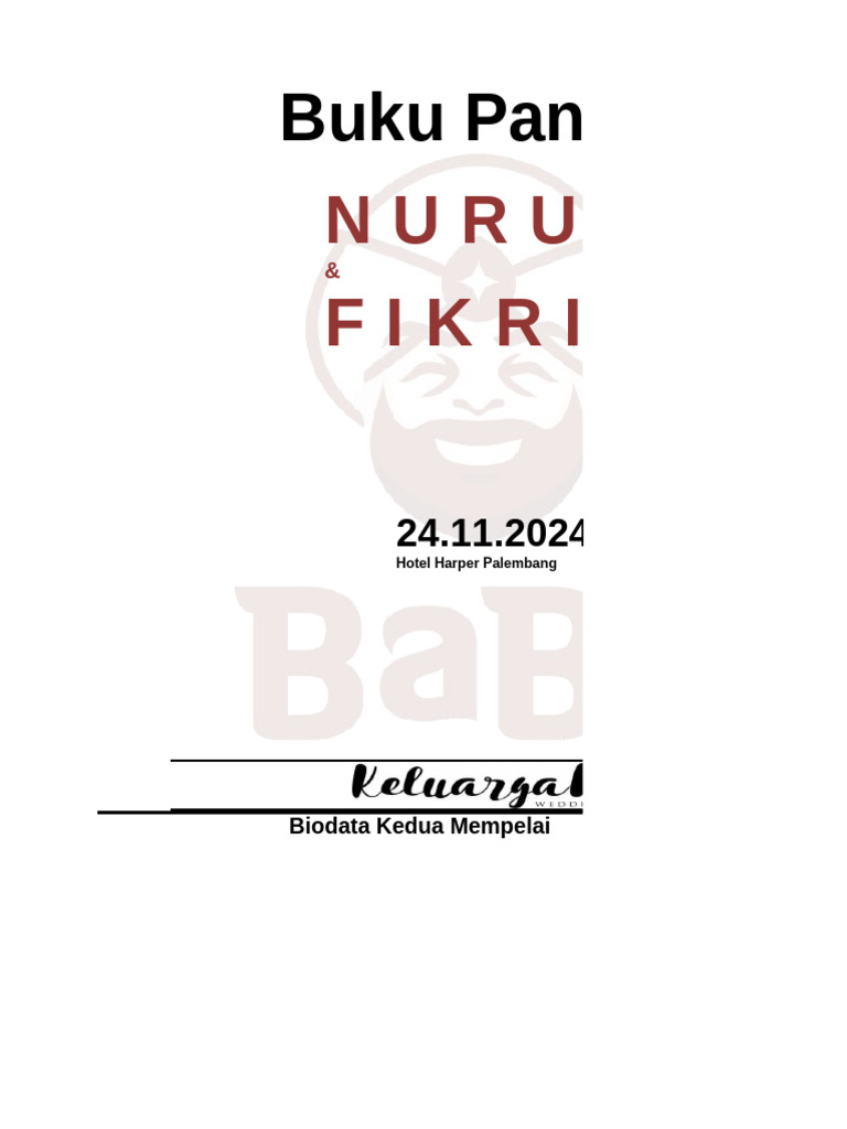 Buku Panduan Akad Resepsi Nurul & Fikri 24.11.24 Harper | PDF