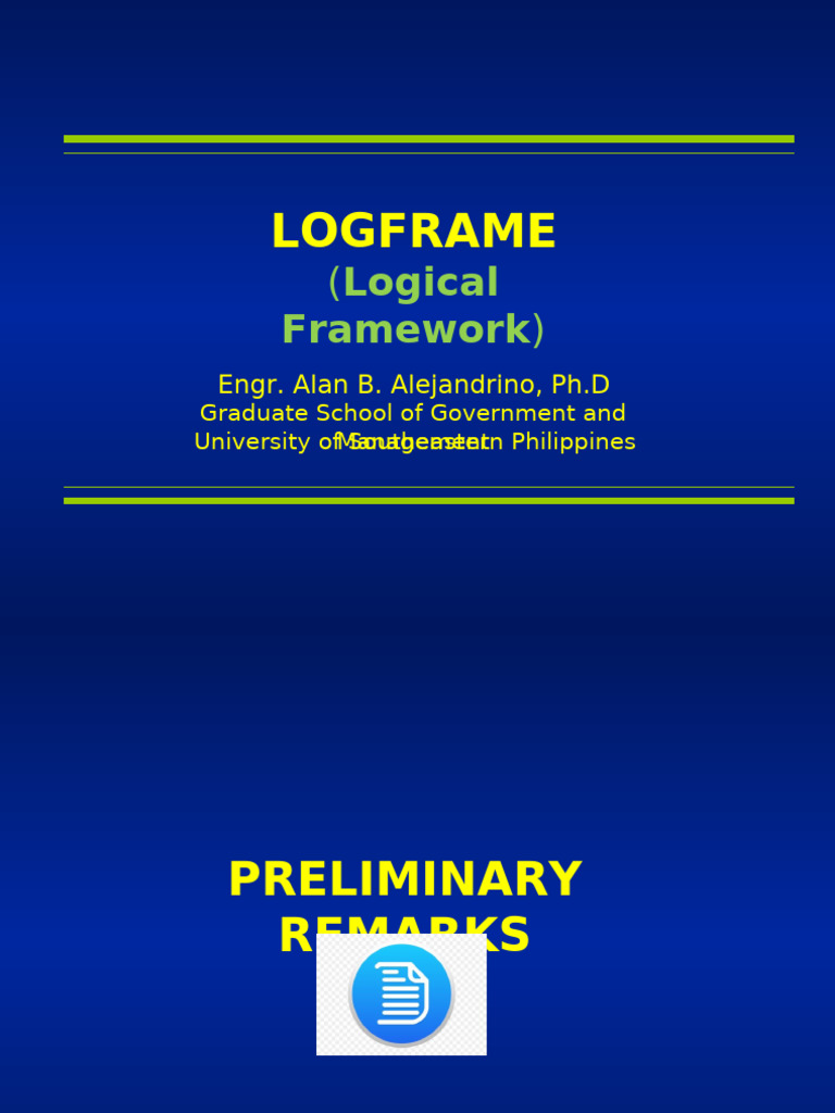 Intro To Logframe Final | PDF | Knowledge | Cognition