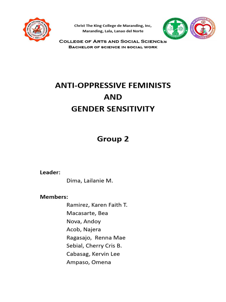 Final Maam Sintos - Docx1 | PDF | Intersectionality | Gender Studies