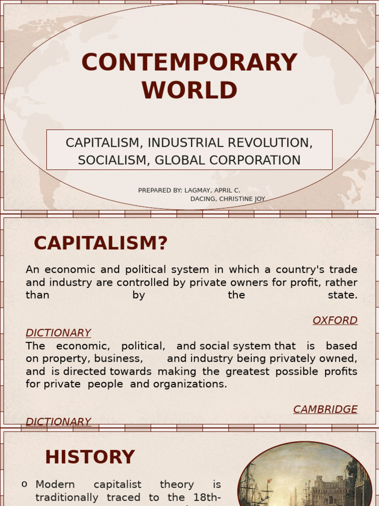 5 Capitalism, Industrial Revolution, Socialism & Global Corporation ...