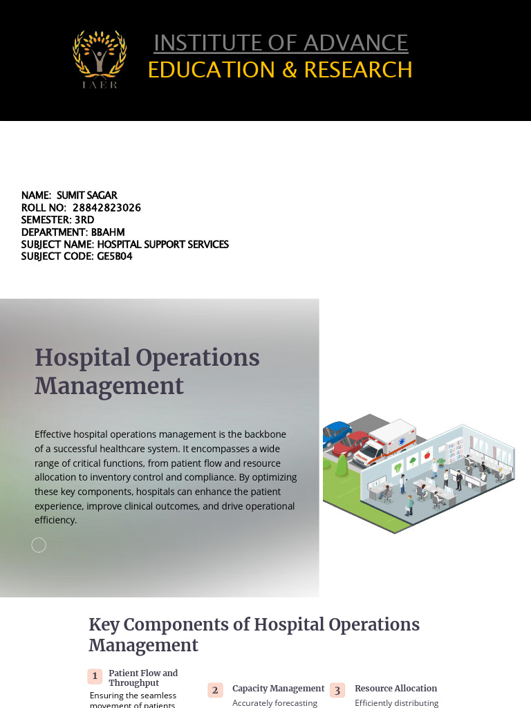 Sumit Sagar - Hospital Support Services - 3rd Sem-1 | PDF | Inventory ...