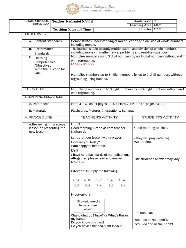Lesson-Plan-7es-1.pdf 20241124 192139 0000 | PDF | Multiplication ...
