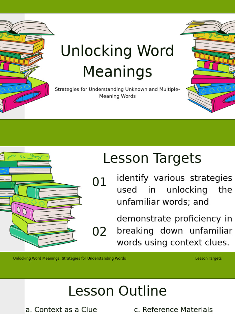 Word Meaning Strategies Guide | PDF | Word | Dictionary