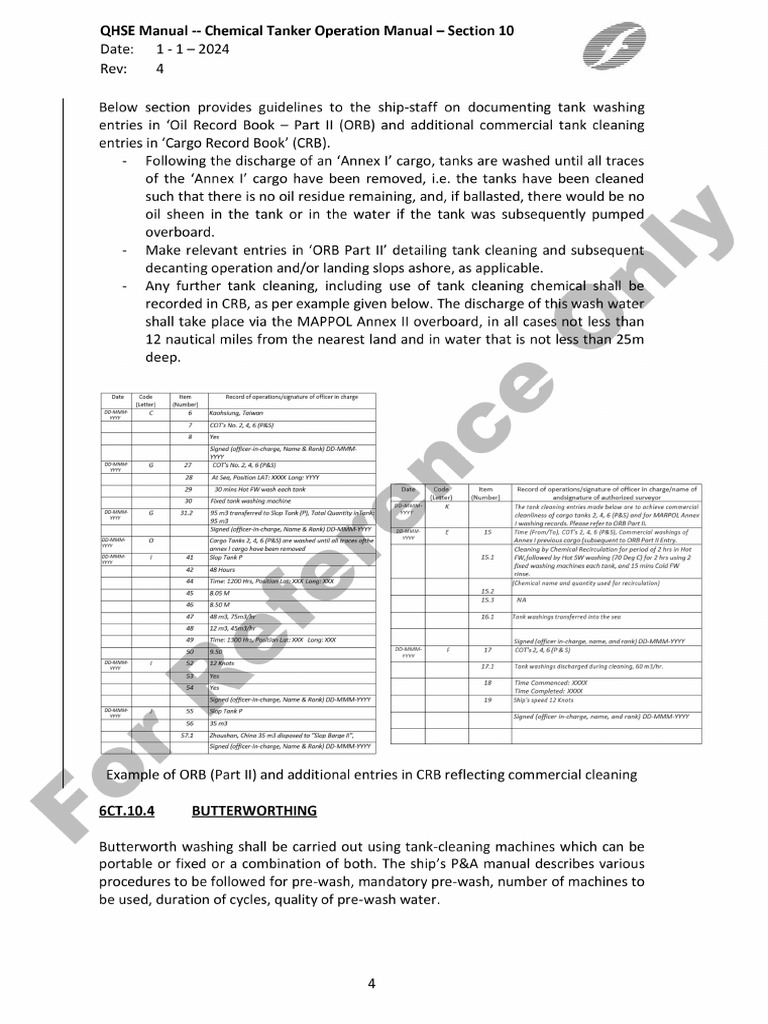 Annex I Washing + Annex II ORB Entry | PDF