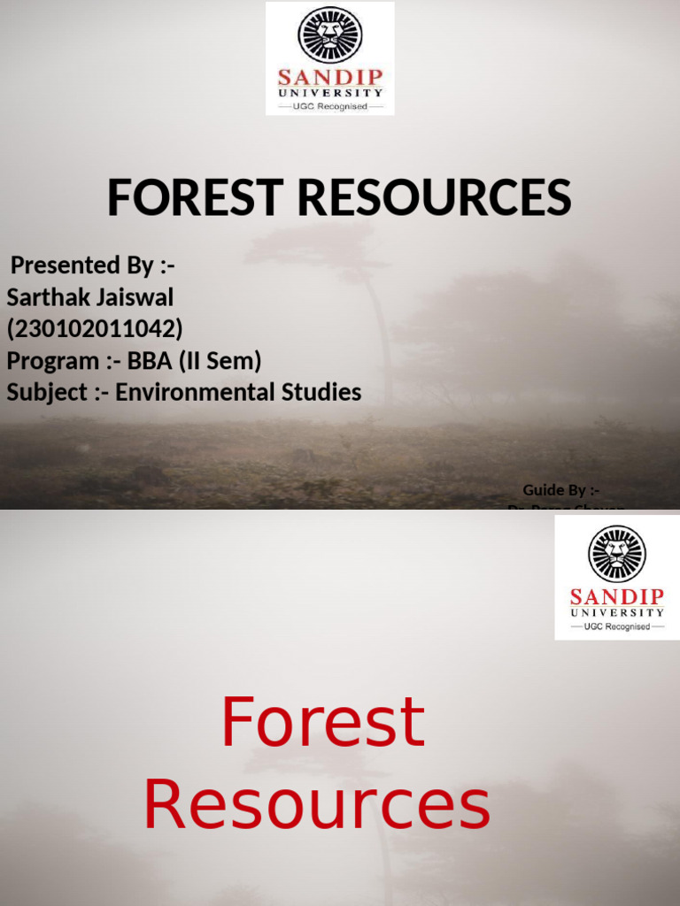 U1 M1 I Forest Resources | PDF | Forests | Soil