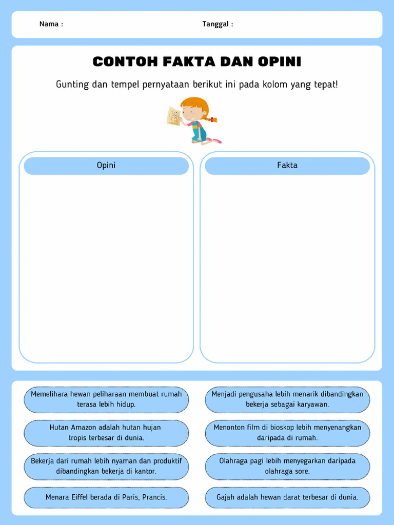 LKPD Fakta Dan Opini | PDF