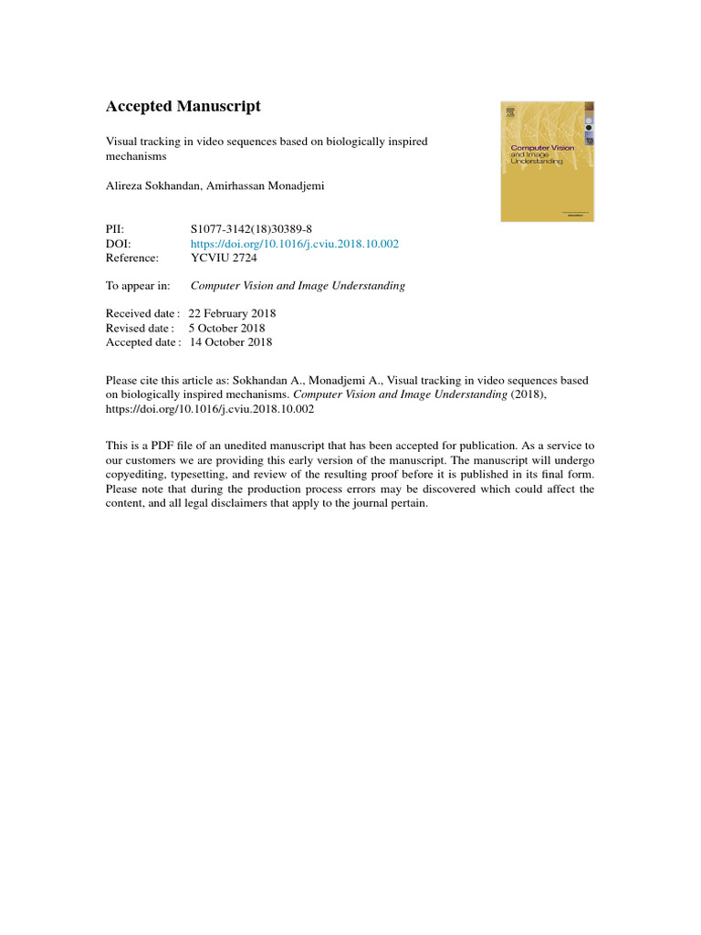 Accepted Manuscript: Computer Vision and Image Understanding | PDF ...