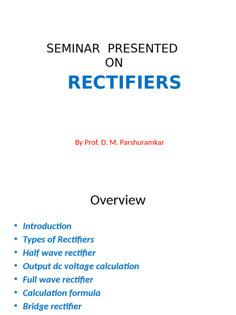 On Rectifier | PDF