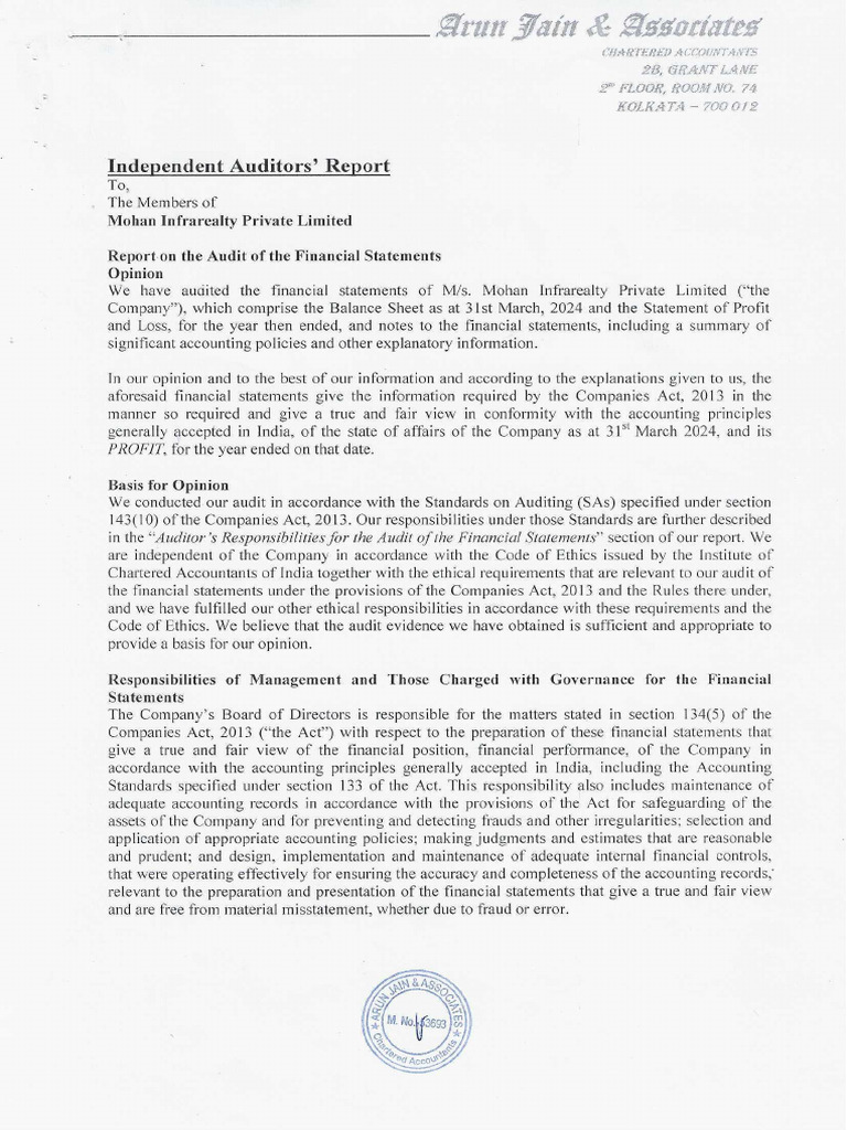 Auditor Report | PDF