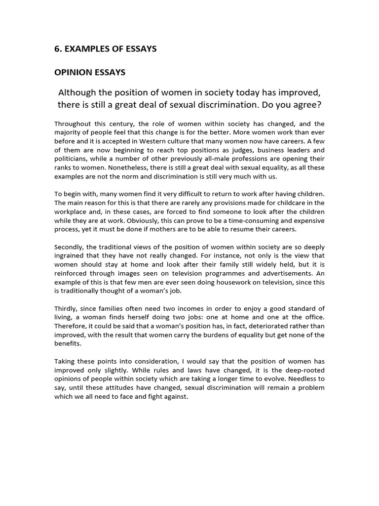 Examples of Essays | PDF | Freedom Of Speech | Adolescence