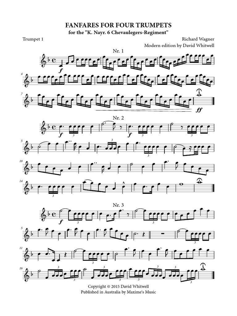 Fanfare for Four Trumpets | PDF