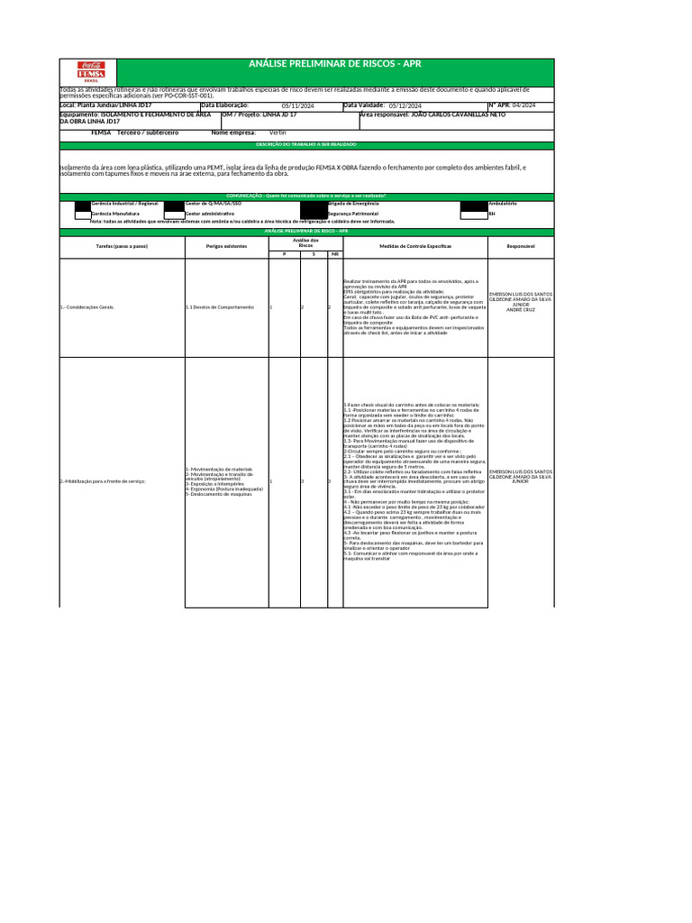 Apr 03 - Linha JD 17 Isolamento de Área Da Obra | PDF | Capacete