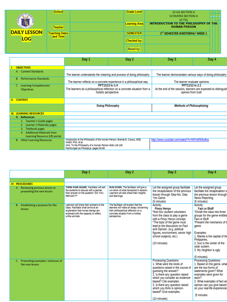 Philo DLL Week 3 | PDF | Knowledge | Truth