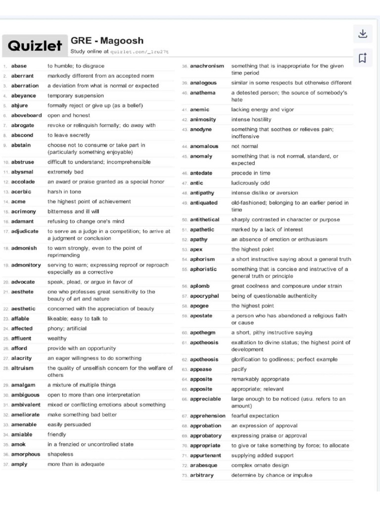 Magoosh Gre | PDF