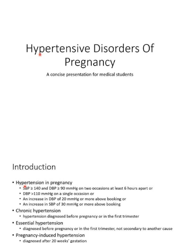 Hypertensive Disorders | PDF