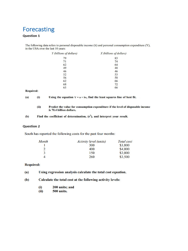 Forecasting | PDF