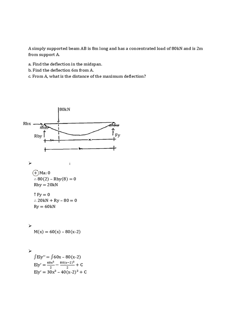 Beam Deflection | PDF