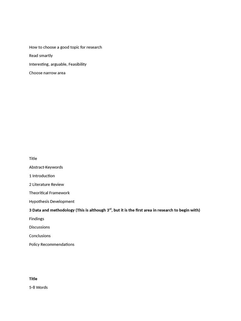 How To Choose A Good Research Topic | PDF | Science & Mathematics