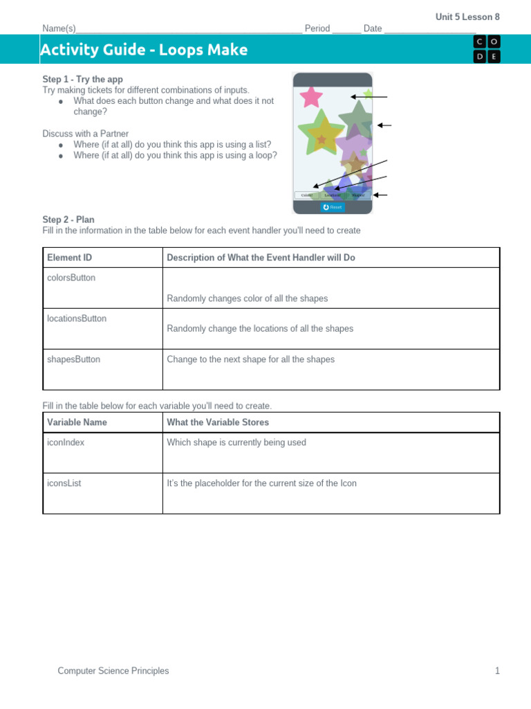 Activity Guide - Loops Make | PDF | Information | Software Development