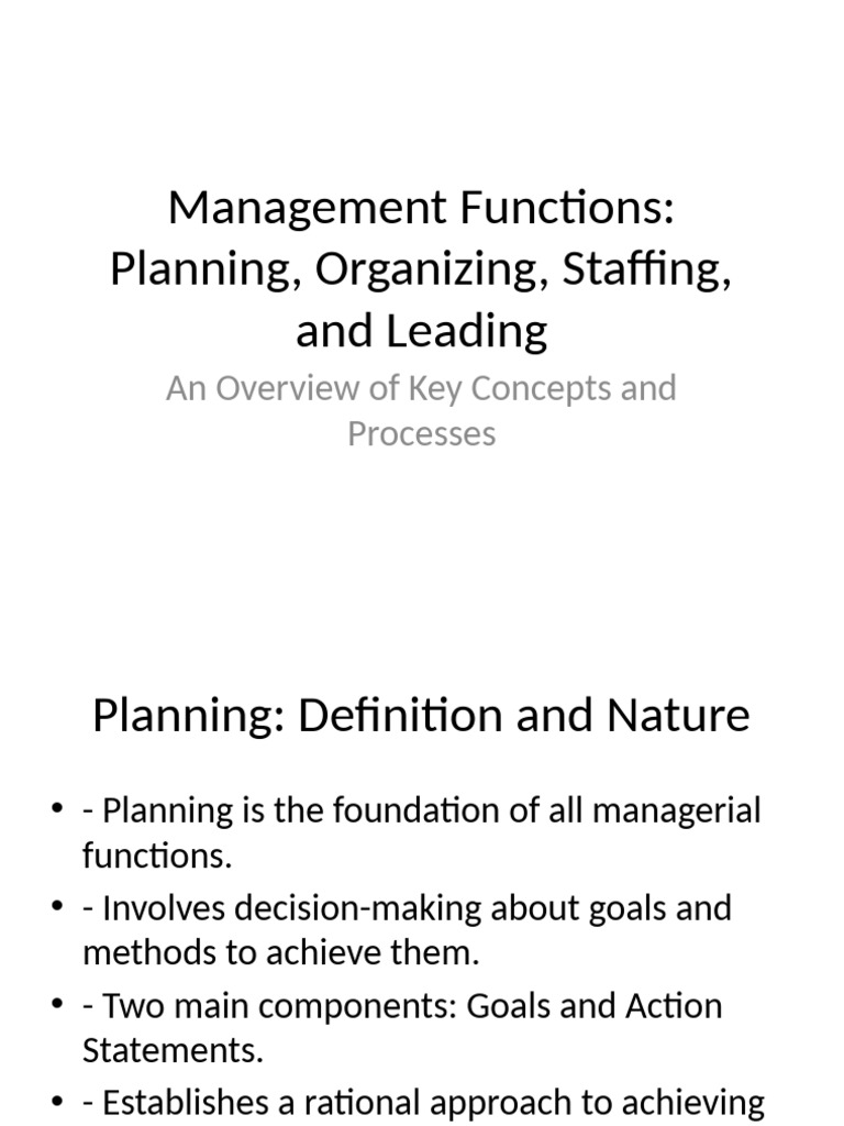 Management Functions Presentation Updated | PDF | Leadership | Recruitment