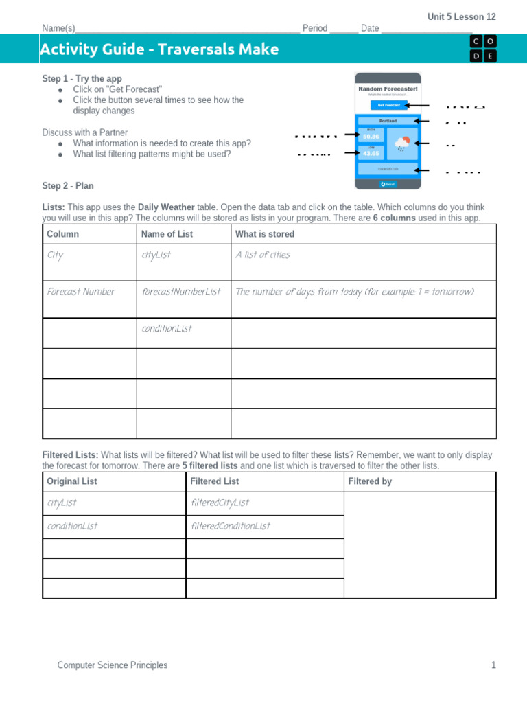 Activity Guide - Traversals Make | PDF | Computer Program | Programming