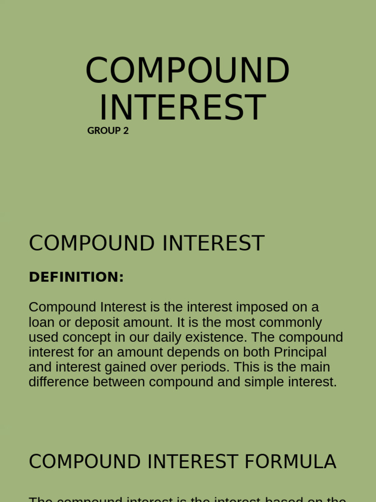 Compound Interest Explained & Formula | PDF | Business | Finance ...
