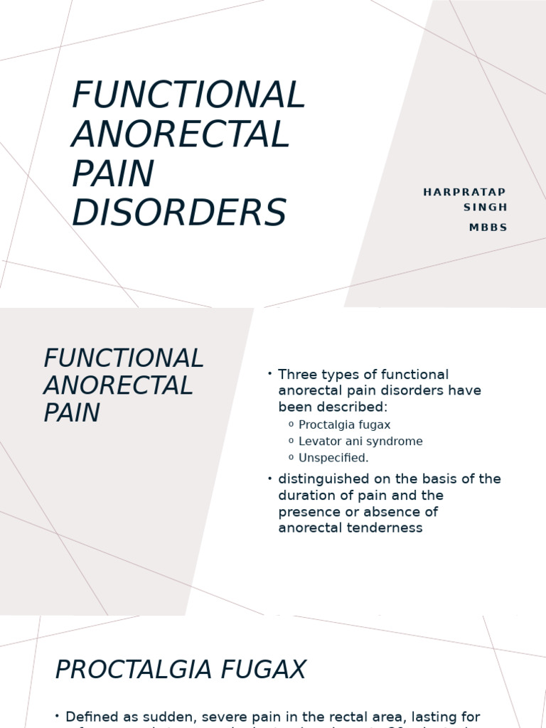 Functional Anorectal Pain Guide | PDF | Causes Of Death | Nervous System