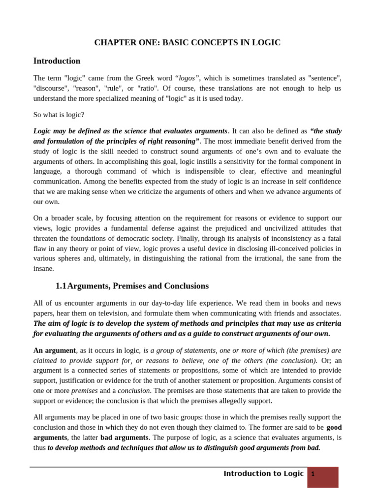 Logic Handout | PDF | Argument | Logical Consequence