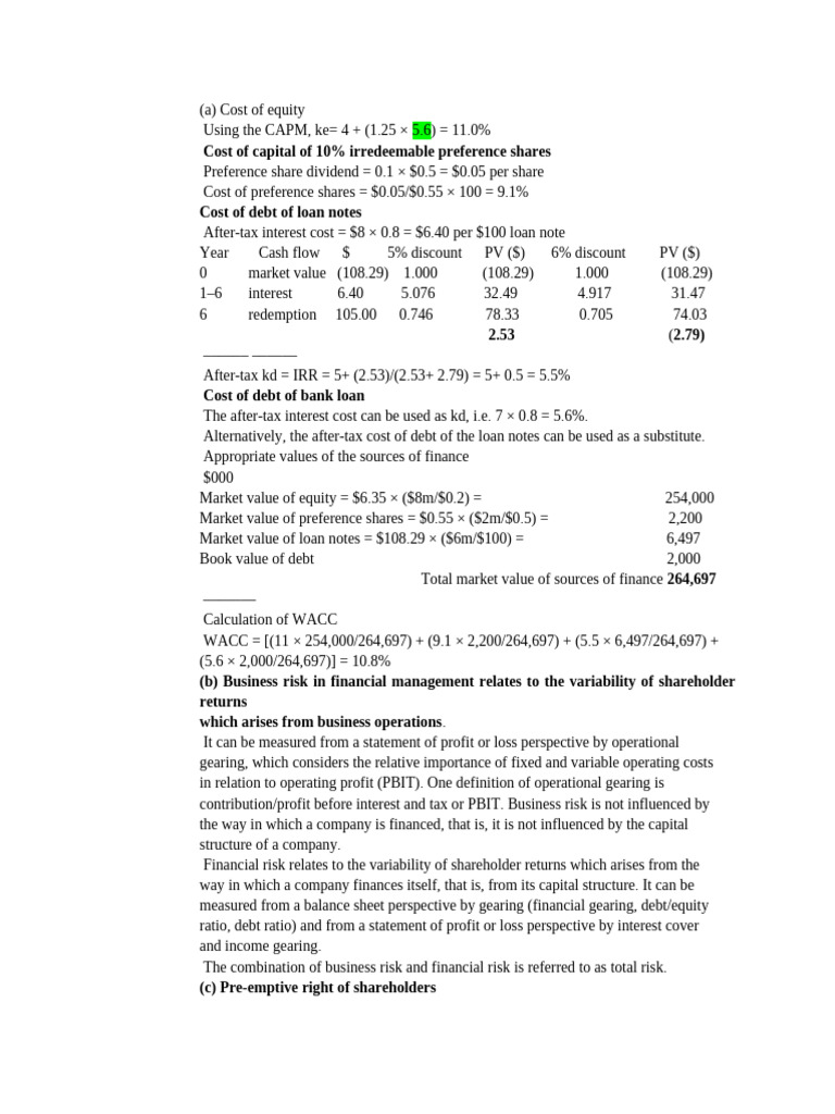 Exam fm 3 | PDF | Leverage (Finance) | Cost Of Capital