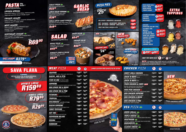 A5 Double Sided (Menu A Regular) Nov20 | PDF | Salad | Pizza