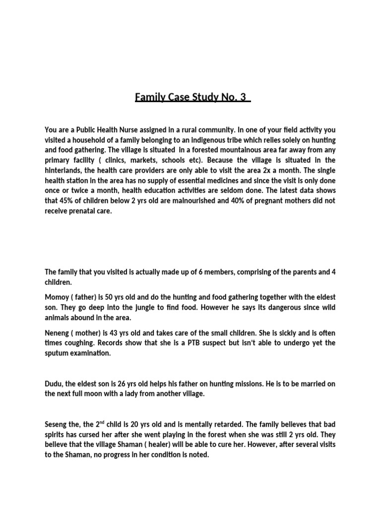 CHN Case Study 3 | PDF | Health Care