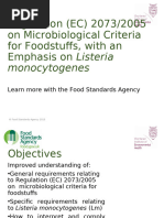 Commission Regulation EC No. 2073-2005 - On Microbiological Criteria ...