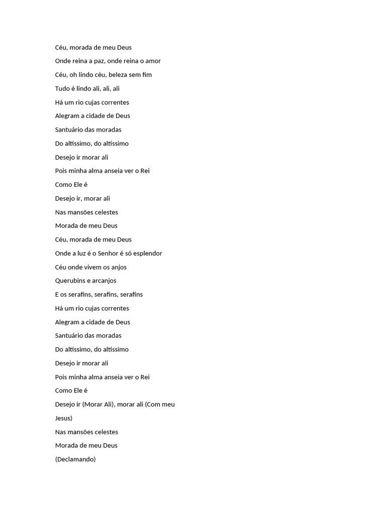 Ceu Morada de Deus | PDF