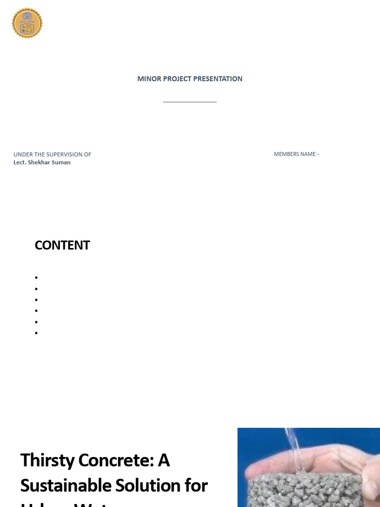 Nisha Minor Project | PDF | Concrete | Cement