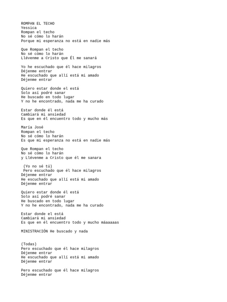 Rompan El Techo-Wps Office | PDF | Cristo (título) | Creencia religiosa ...