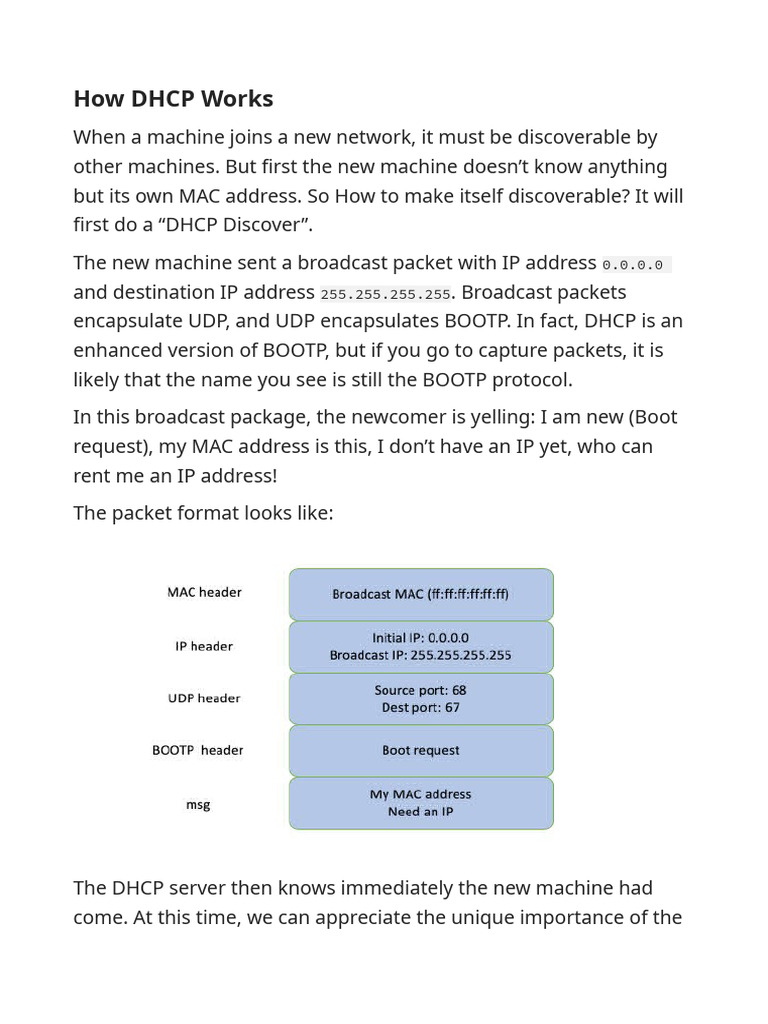 How DHCP Works | PDF | Ip Address | Telecommunications