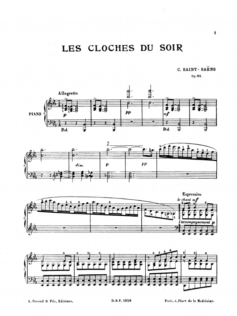 Les Cloches Du Soir, Op.85 - Complete | PDF